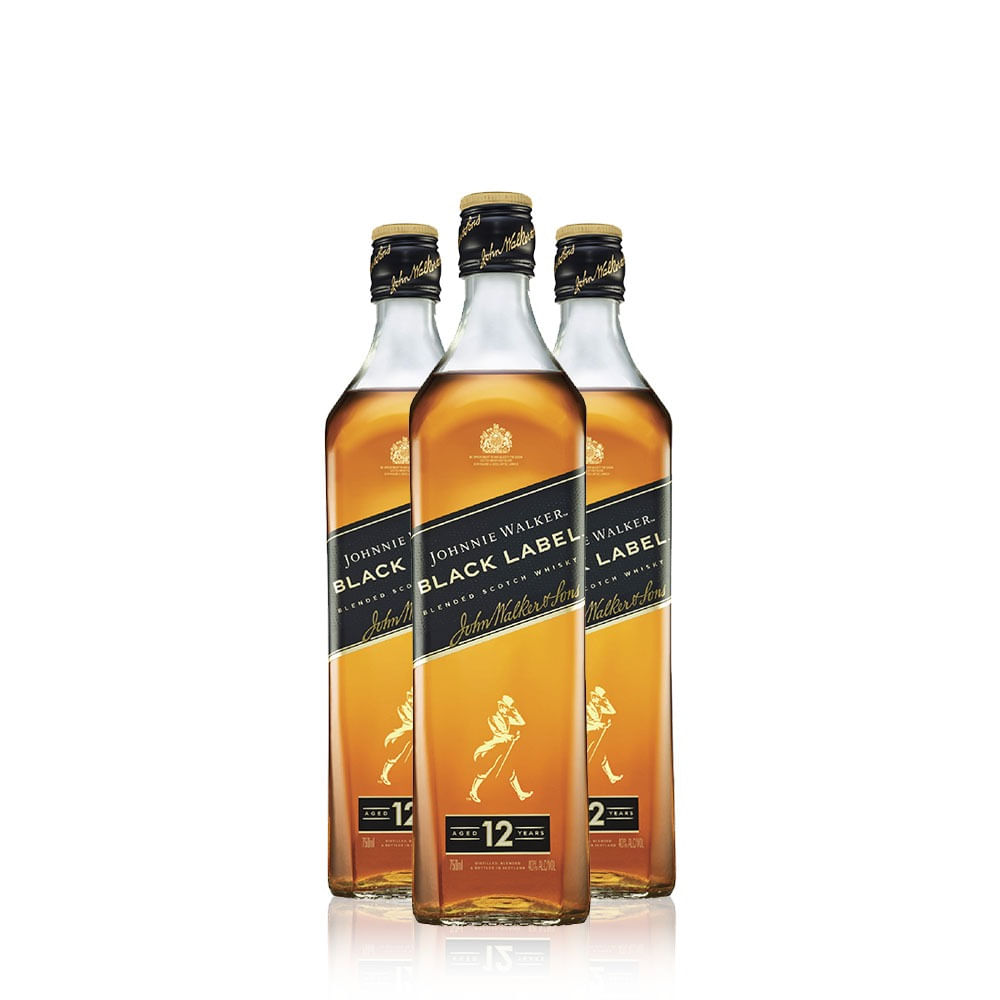 Johnnie Walker Black Label Caja x 3